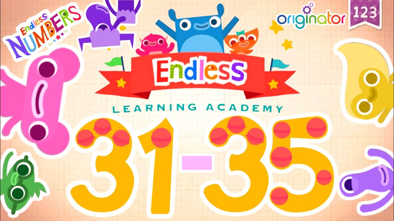 Endless Numbers Learning Academy Count 30 - 35 Game For Kids, - YouTube