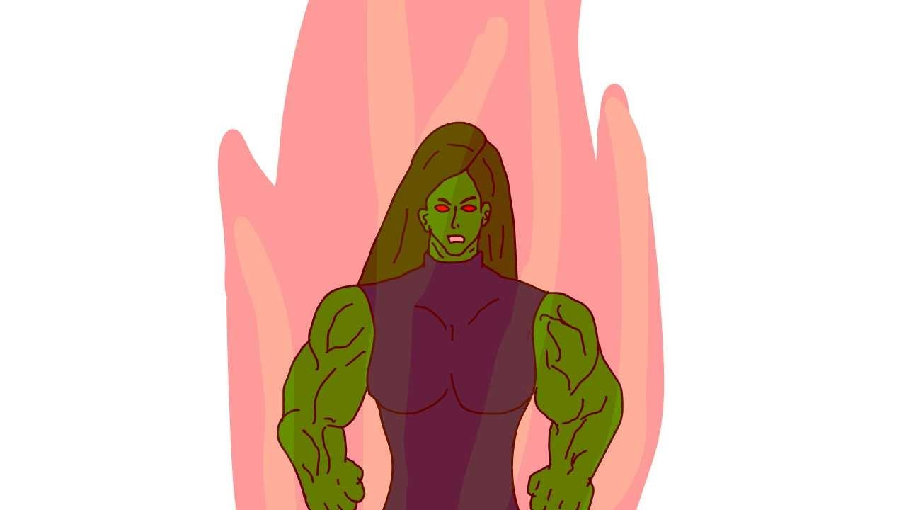 She - Hulk Transformation Animation - YouTube