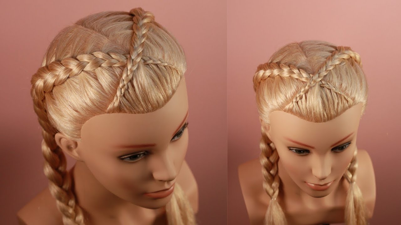 Crossed Dutch braids 💕 - YouTube