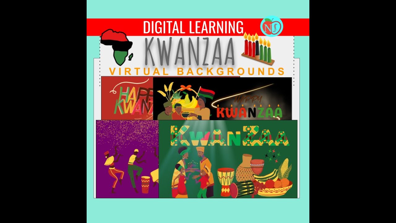 Happy Kwanzaa Virtual Backgrounds | 8 HOLIDAY THEME BACKGROUDS for Zoom ...