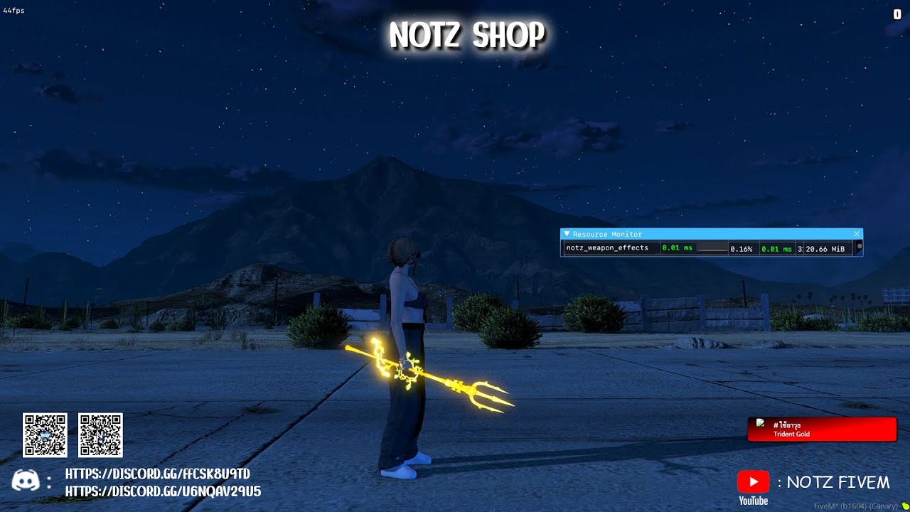 Fivem Weapon Trident Effects ( อาวุธเอฟเฟค ตรีศูลทองคำ สุดเท่ ) - YouTube