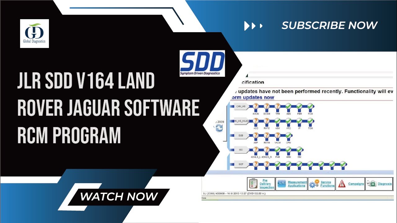 JLR SDD V164 Land Rover Jaguar Software RCM Program - YouTube