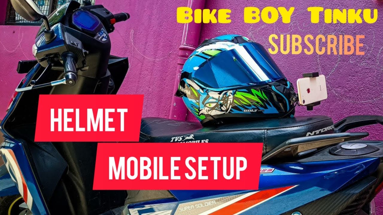 Complete Moto Vlog Set up 🥹| How to fit mobile on helmet | mobile ...