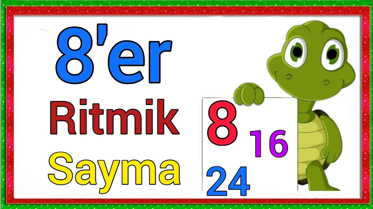 8'er 8'er ritmik sayma ezberleme/8'er ritmik sayma 80'e kadar kolay ...