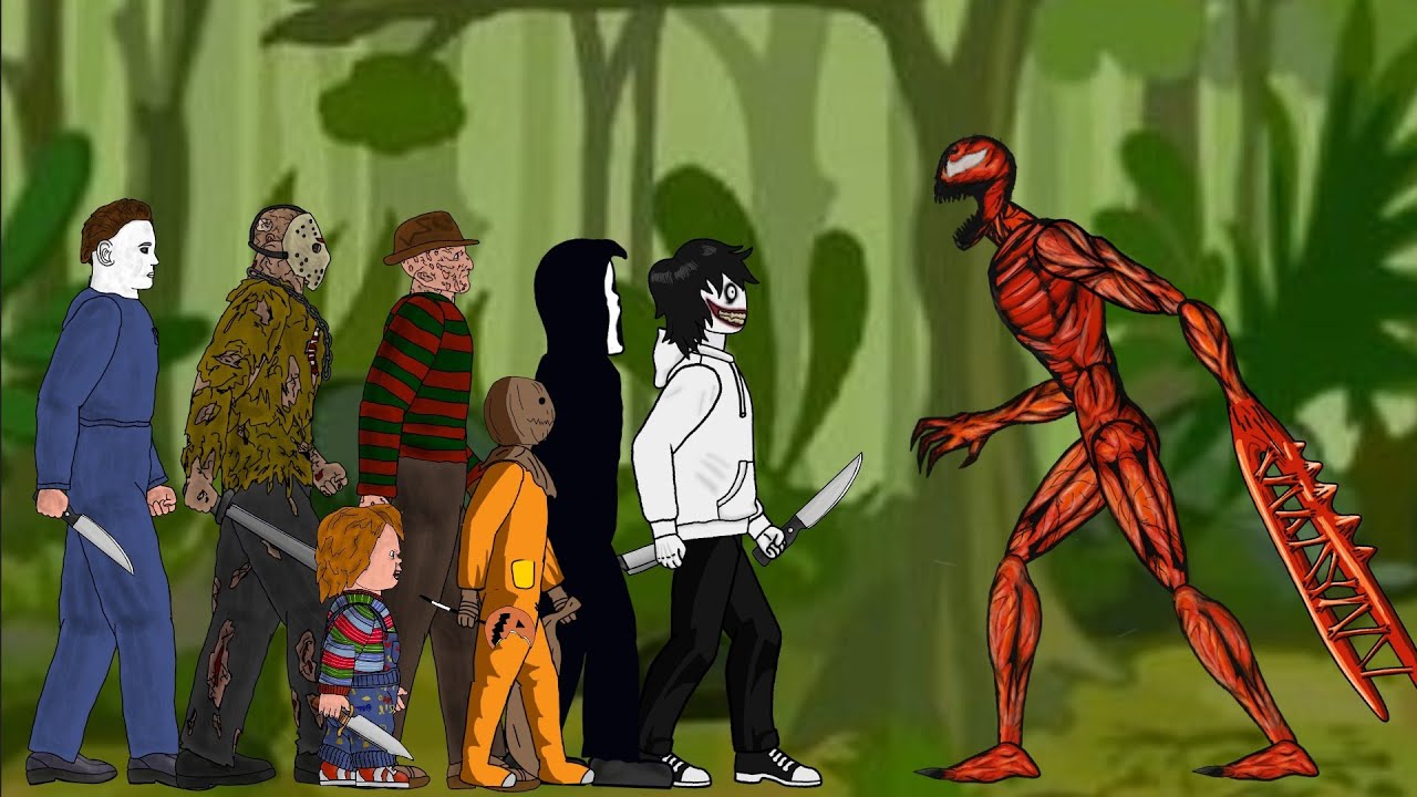 Carnage Vs Jason, Freddy,Jeff, Chucky,Sam Trick R Treat, Ghostface ...