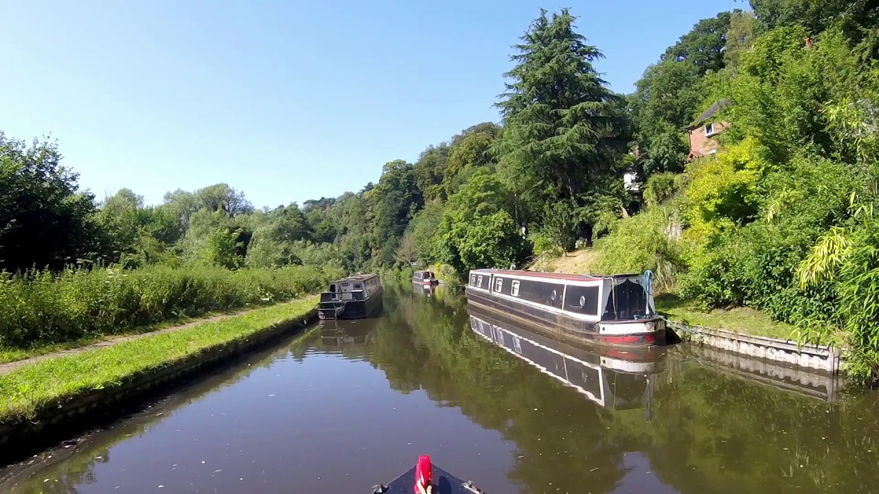 006 Slow TV: Narrowboat Journey - Whittington Lock to Hyde Lock - YouTube