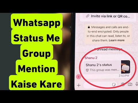 WhatsApp Status Me Group Mention Kaise Kare | How To Mention Group In WhatsApp Status