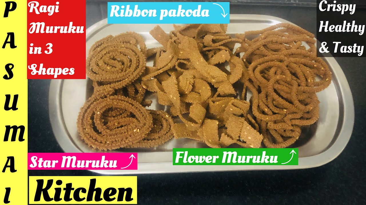 Ragi Muruku | Instant ragi muruku in 3 different shapes | star murukku ...