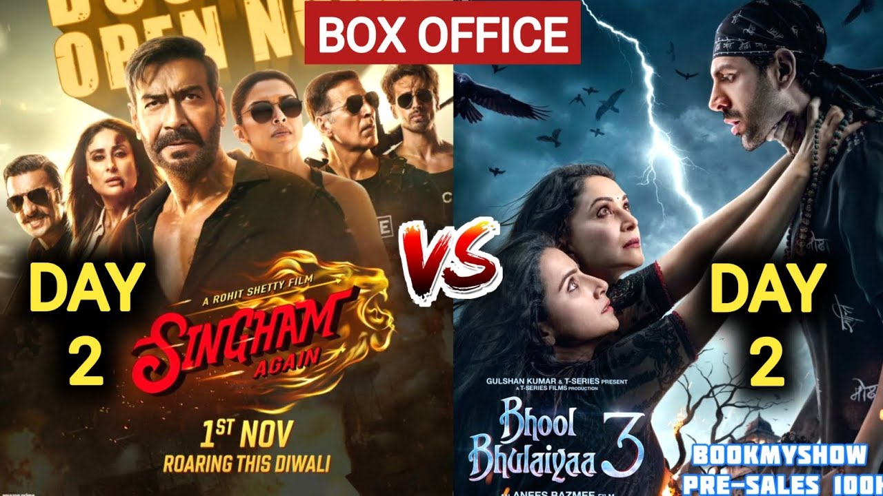 Singham Again Box Office Collection Day 2 | Bhool Bhulaiyaa 3 Box Office Collection Day 2 - YouTube