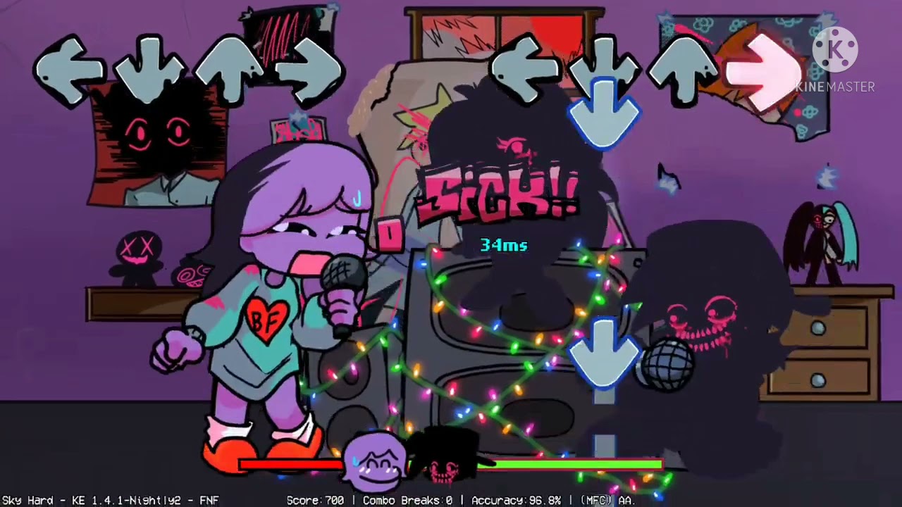 corrupted sky minus vs corrupted Boyfriend FNF - YouTube