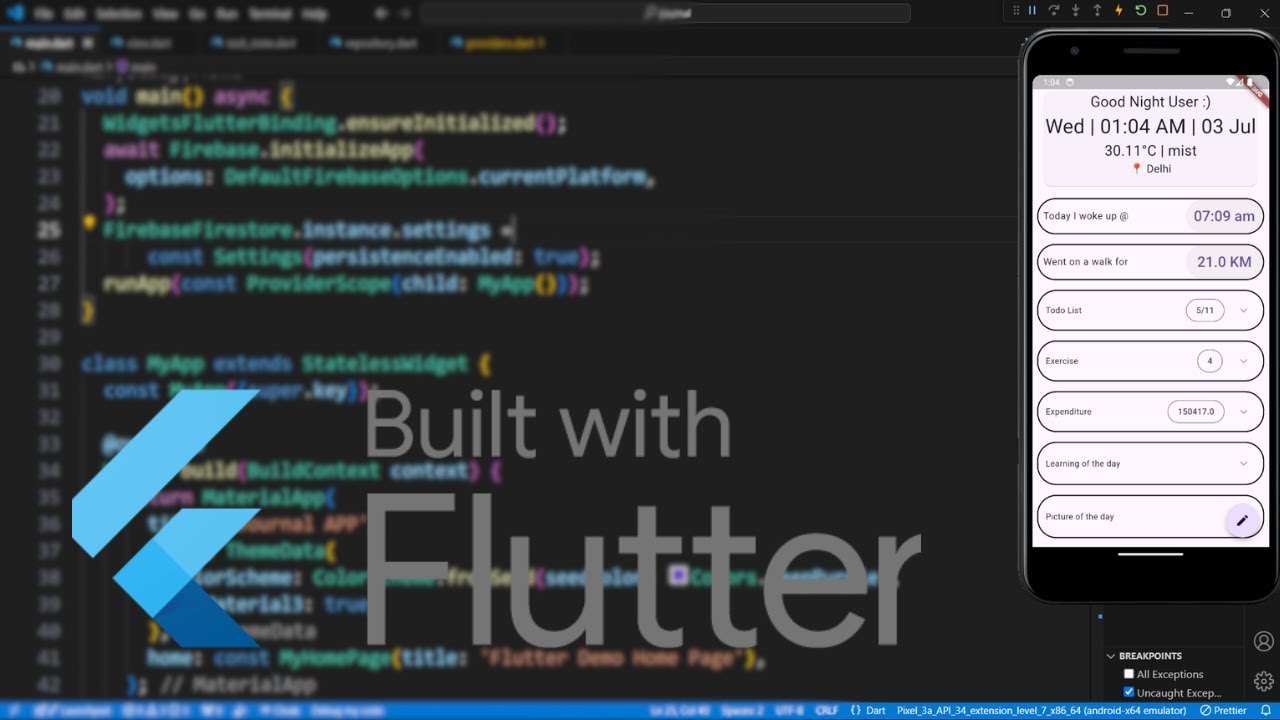 🔴 LIVE - Building FLUTTER Application as a Beginner | Episode 6 - YouTube