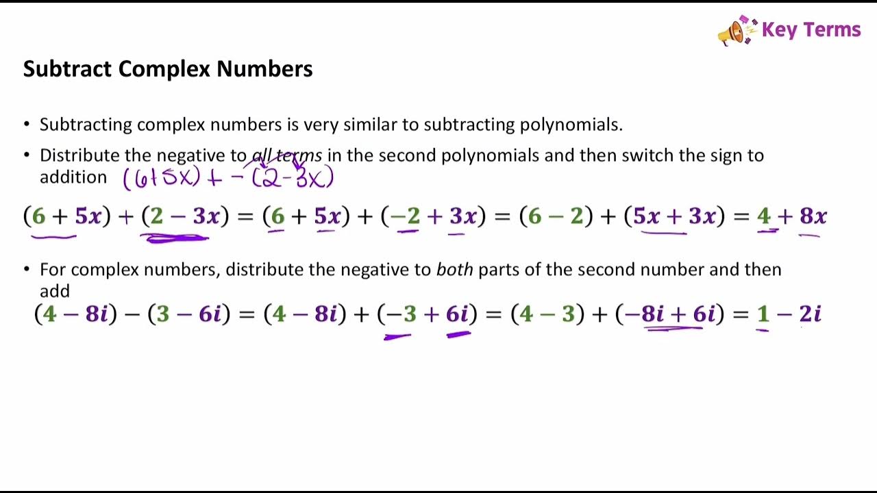 Add & Subtract Complex Numbers - YouTube