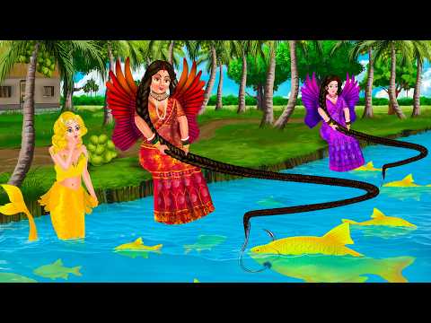 दो परी बालों से मछली पकड़ी | Jalpari Cartoon | PARI MAGIC HAIR | Jalpari Kahani  Hindi Moral Stories