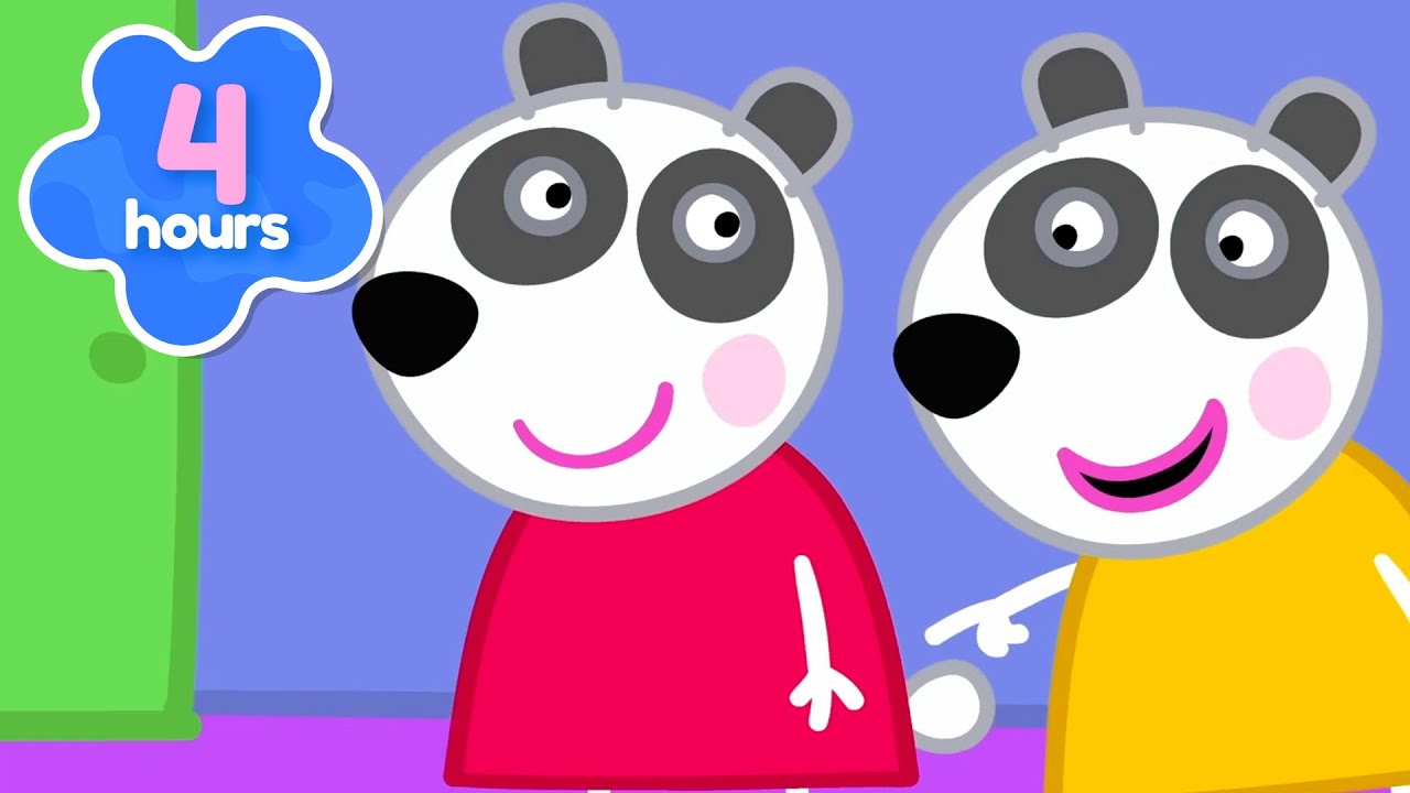 Peppa Pig Meets The Panda Twins | Story for Kids | Kids Cartoons ...