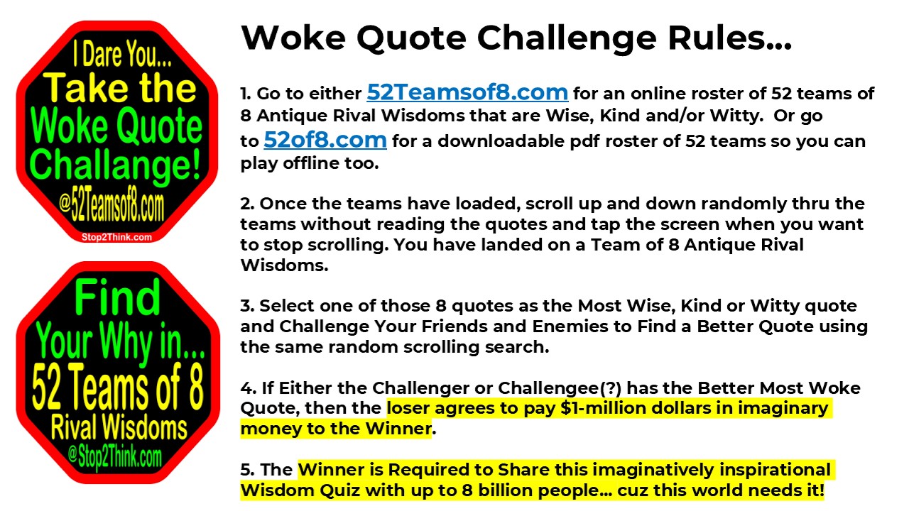 2nd(ish) Woke Quote Challenge Find Your Why! - YouTube
