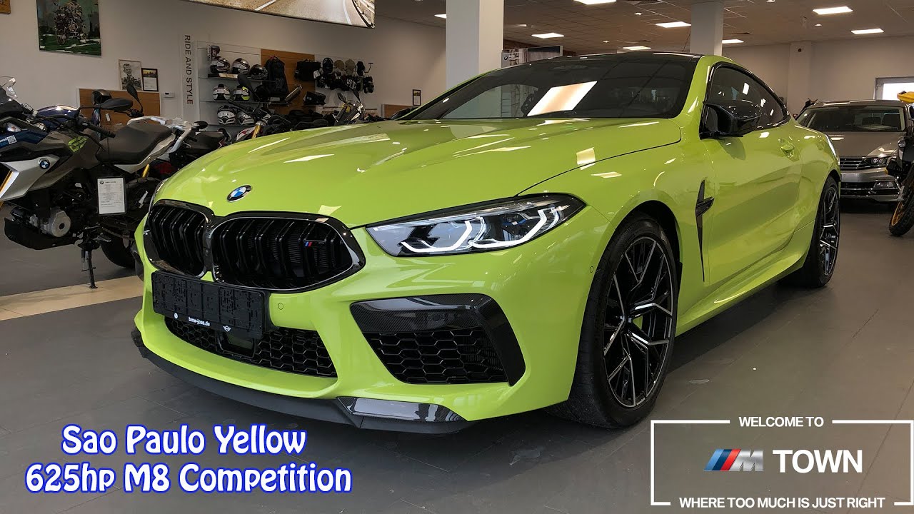 BMW M8 Competition Cold Start&Cinematic !! *SAO PAULO YELLOW* - YouTube