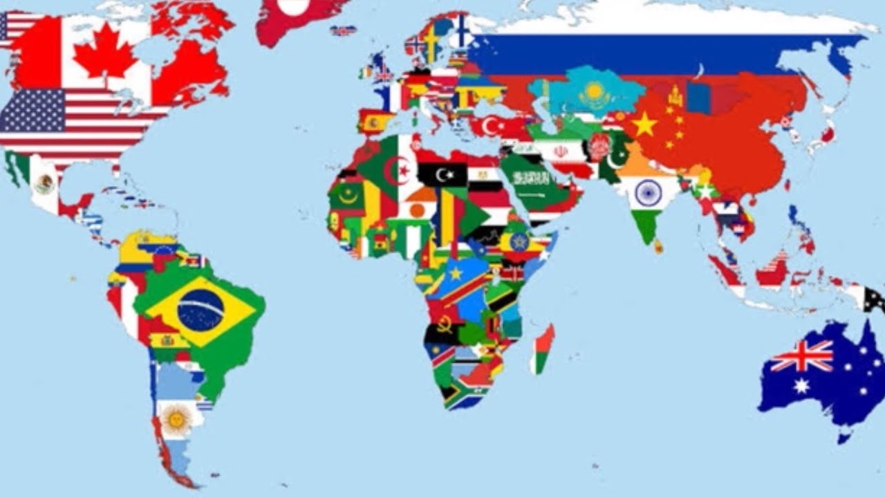 Future of the world map flag 2022 to 2050 - YouTube