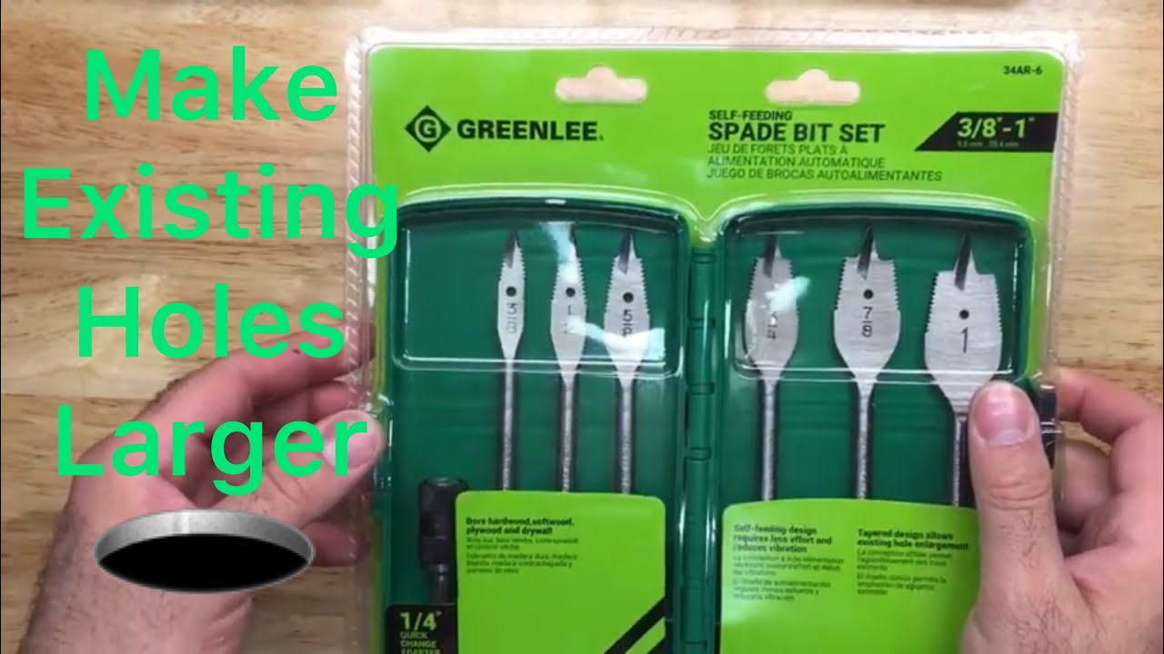 Greenlee Tapered Spade Bit Set, Enlarge existing holes Self Feeding ...