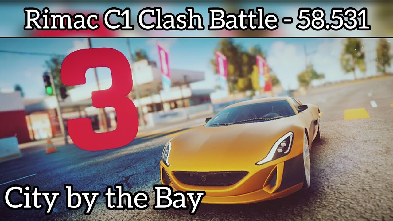 Asphalt 9 | Amazing clash battle - Rimac C1 - City by the Bay - 58.531 ...