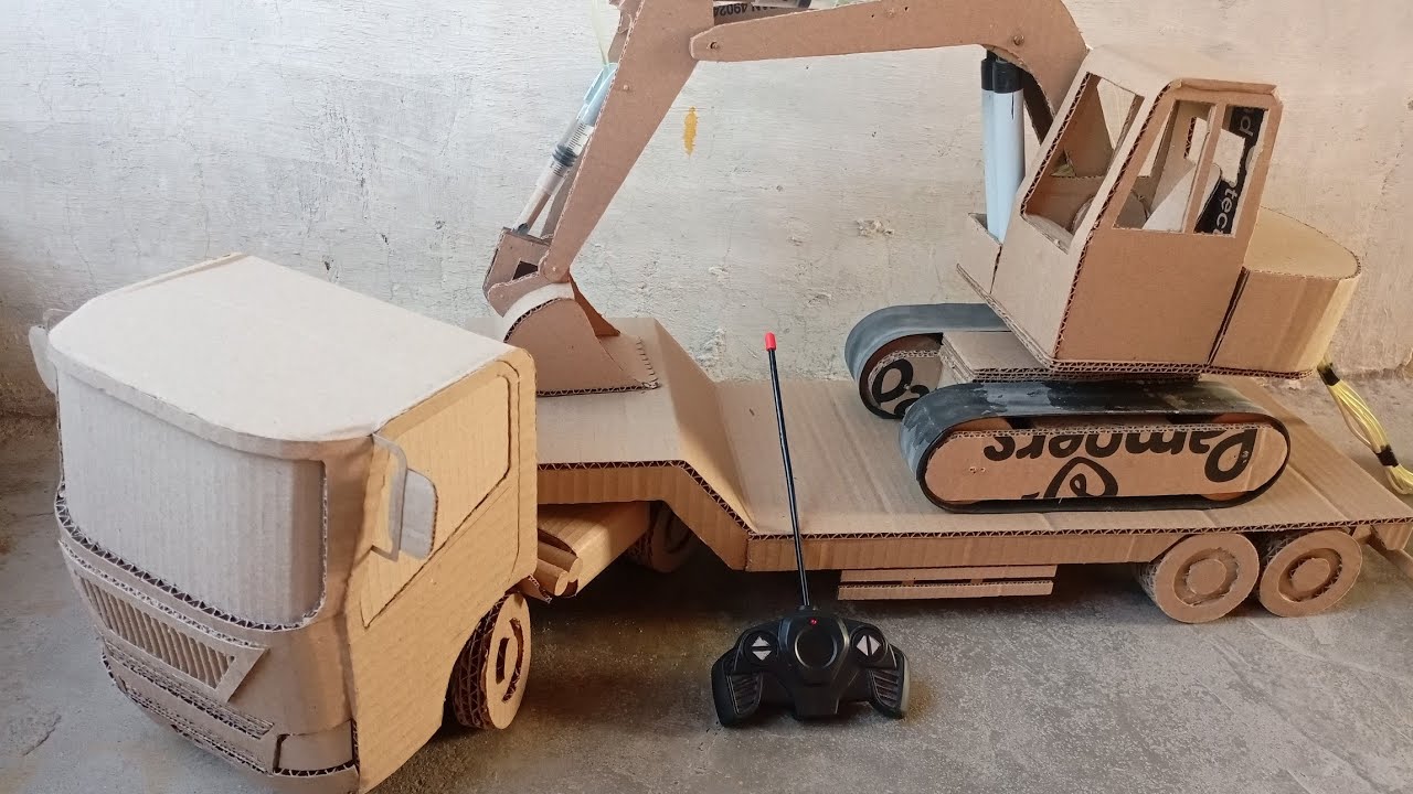 How to make rc truck from cardboard | very simple | remote control ...