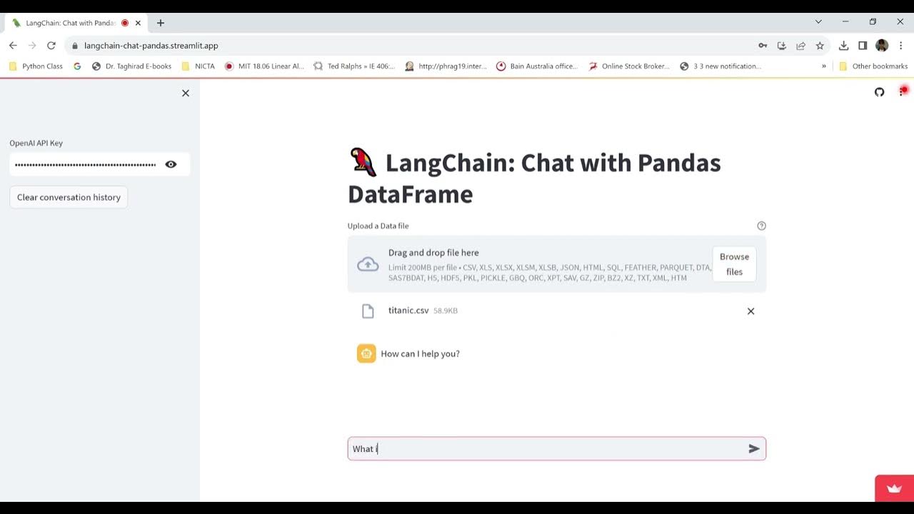 LangChain: Chat with Pandas DataFrame - YouTube