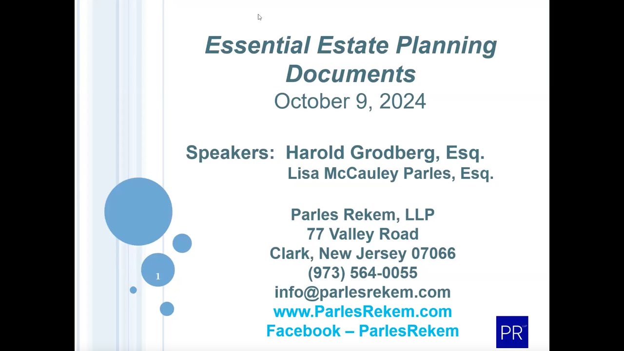 Essential Estate Planning Documents - YouTube