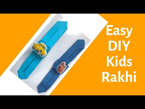 DIY Rakhi for Kids | Easy handmade Rakhi with paper |Origami watch ...