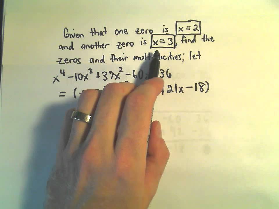 Finding All The Zeros Of A Polynomial Example 1 YouTube