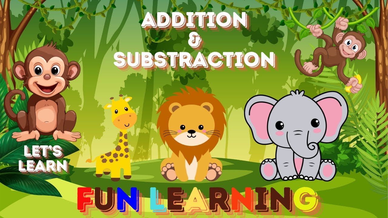 Fun with Zoo Animals | Learning Addition and Subtraction | Maths For ...