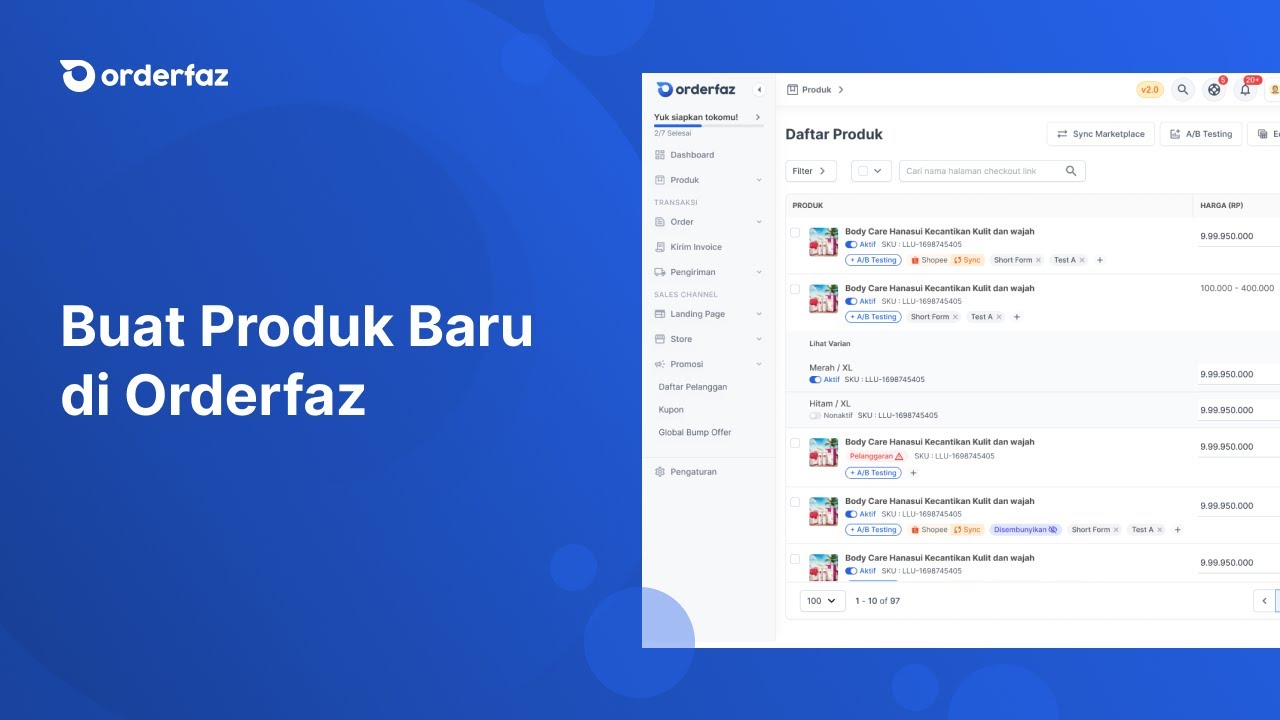 Buat Produk Baru di Orderfaz - YouTube