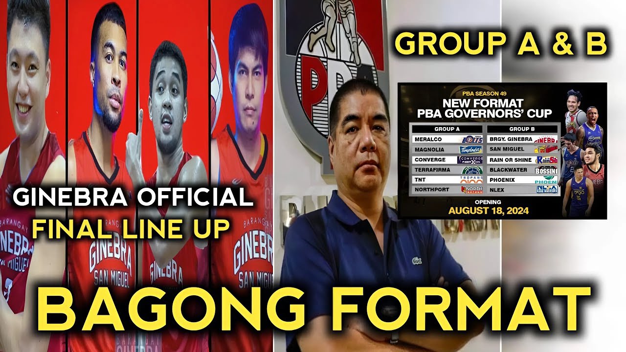 GINEBRA OFFICIAL FINAL LINE UP ANG LAKAS, PBA MAY PAG BABAGO, - YouTube