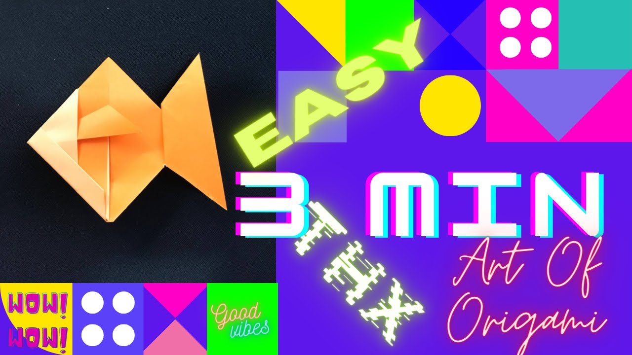 Origami Easy Paper Folding Fish5 - Origami peixe - DIY - YouTube