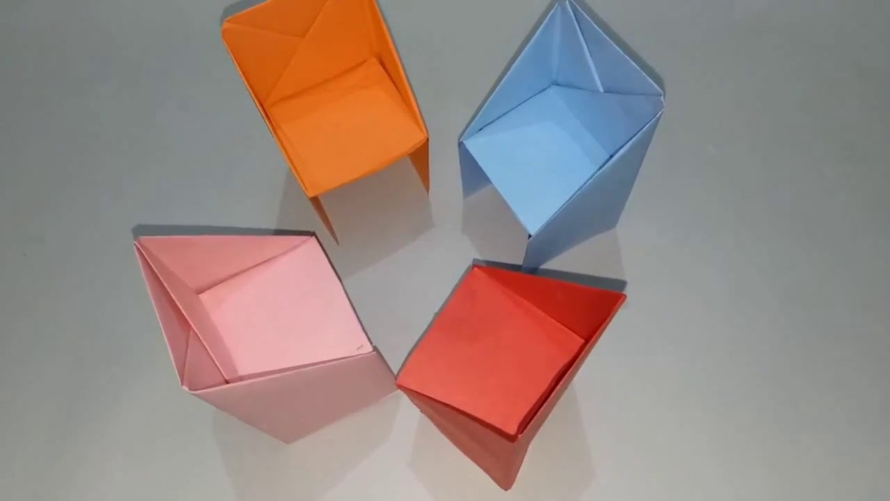 how to make paper chair easy || how to make paper chair simple || make ...