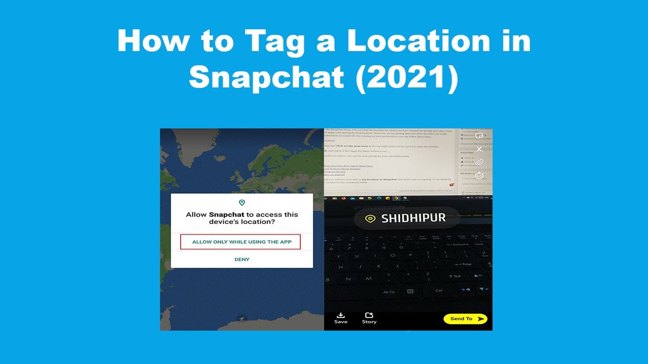 How to Tag a Location in Snapchat - YouTube