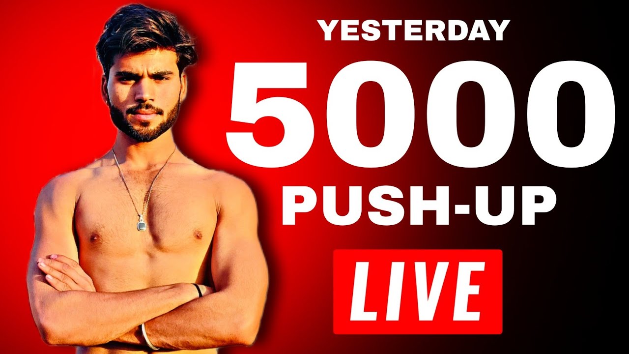 कल हम सुबह 5 :30 से LIVE 5000 Pushups लगाने का challenge पूरा करने वाले ...