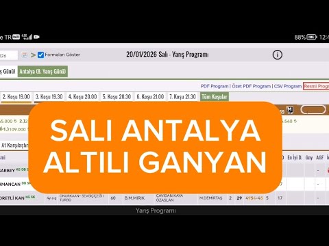 20 Ocak 2026 Salı Antalya at yarışı tahminleri Antalya altılı ganyan tahminleri | Oğulcan Karaca