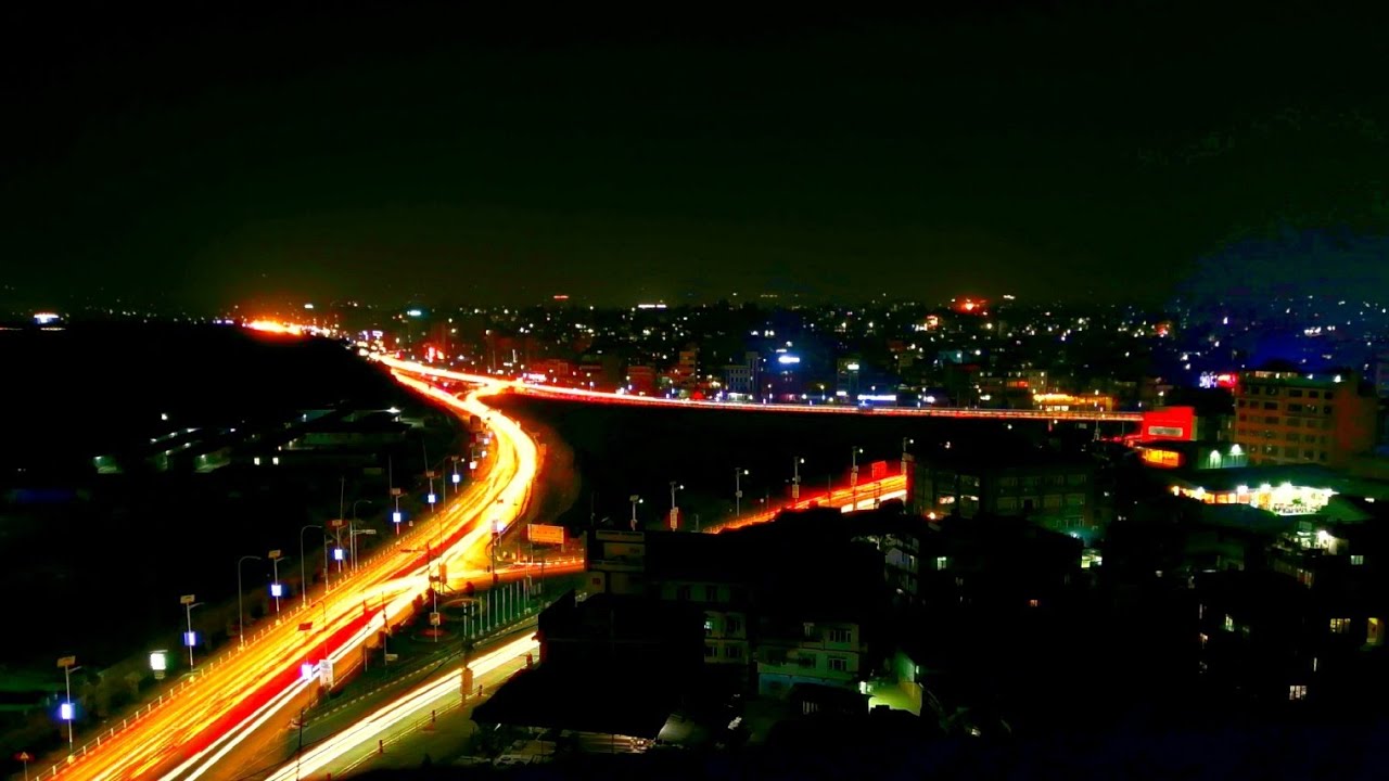 Night city road traffic time lapse video. - YouTube