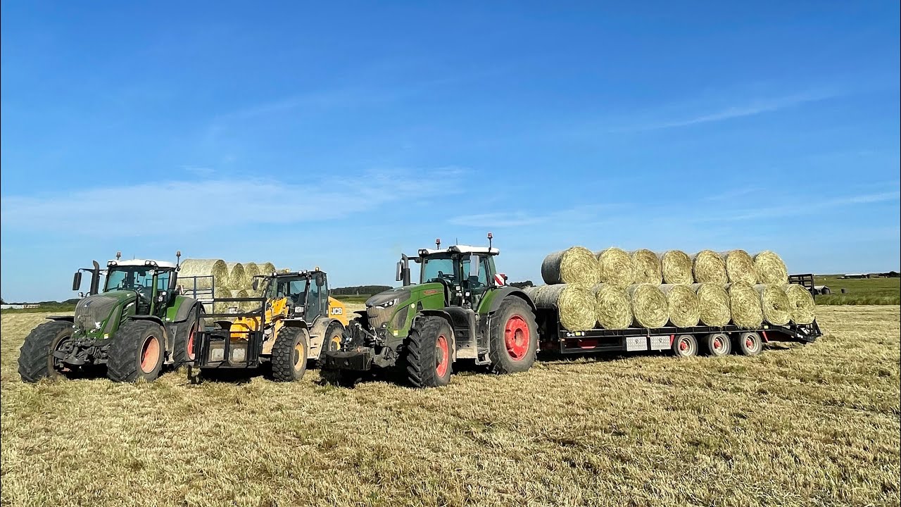 2 x FENDT 936 TRACTORING HAY ABOUT THE PARISH - YouTube