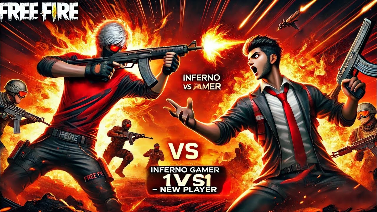 🔥 Free Fire 1v1 - Inferno Gamer Vs New Player | PRO vs NOOB Battle ...