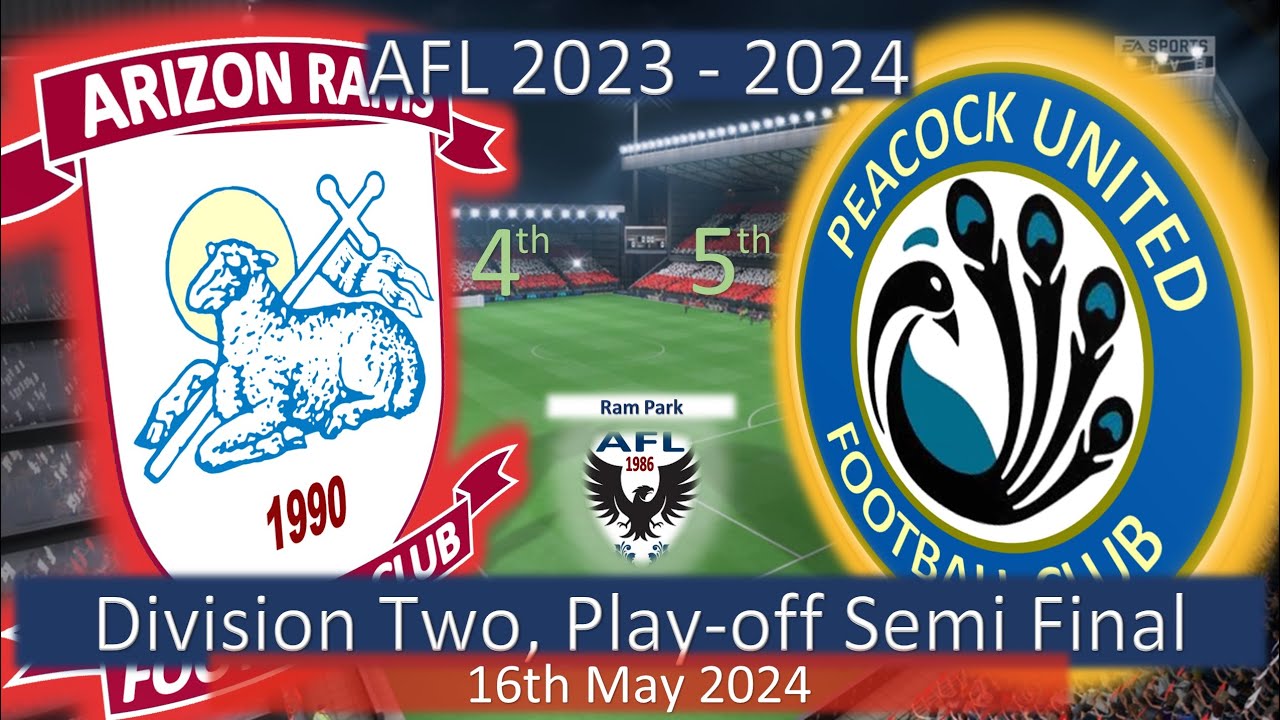 2023 - 2024 Division Two Play-off Semi Final, Arizon Rams v Peacock ...