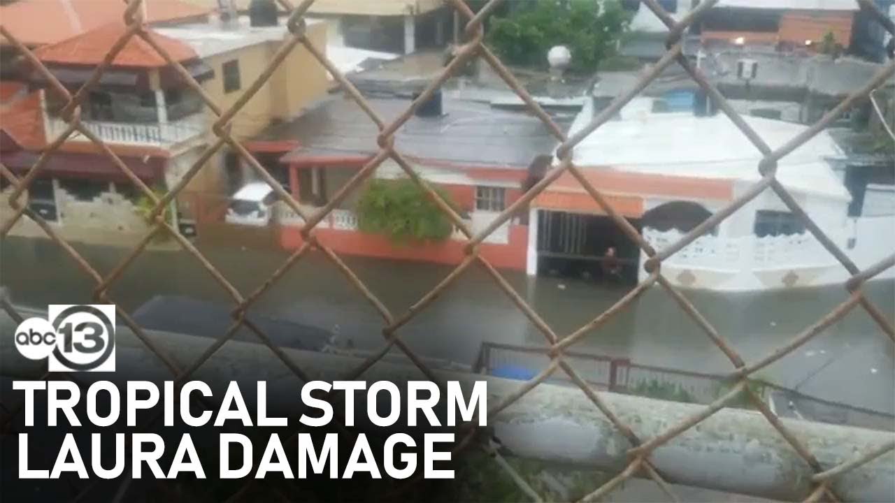 New video shows first look at Tropical Storm Laura damage - YouTube
