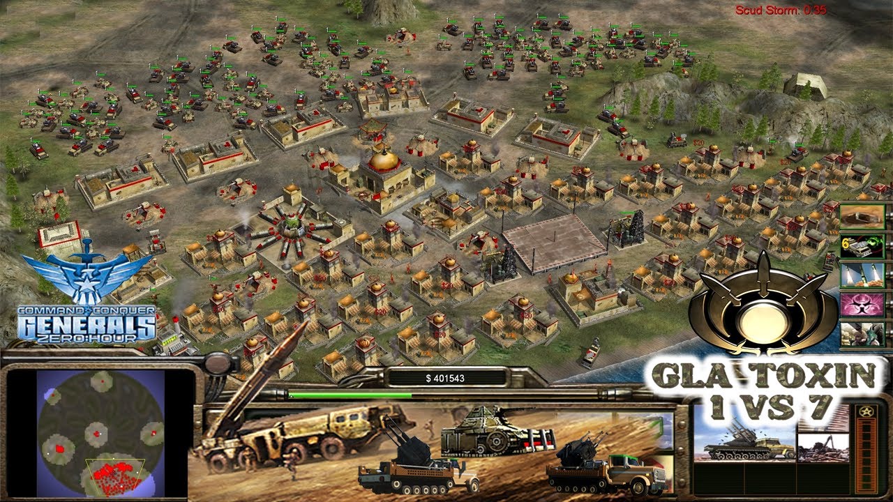Command Conquer Generals Zero Hour - Gla Demolition General 1 vs 7 HARD ...