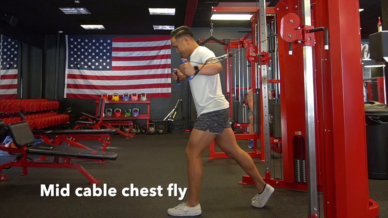 Mid cable chest fly - YouTube