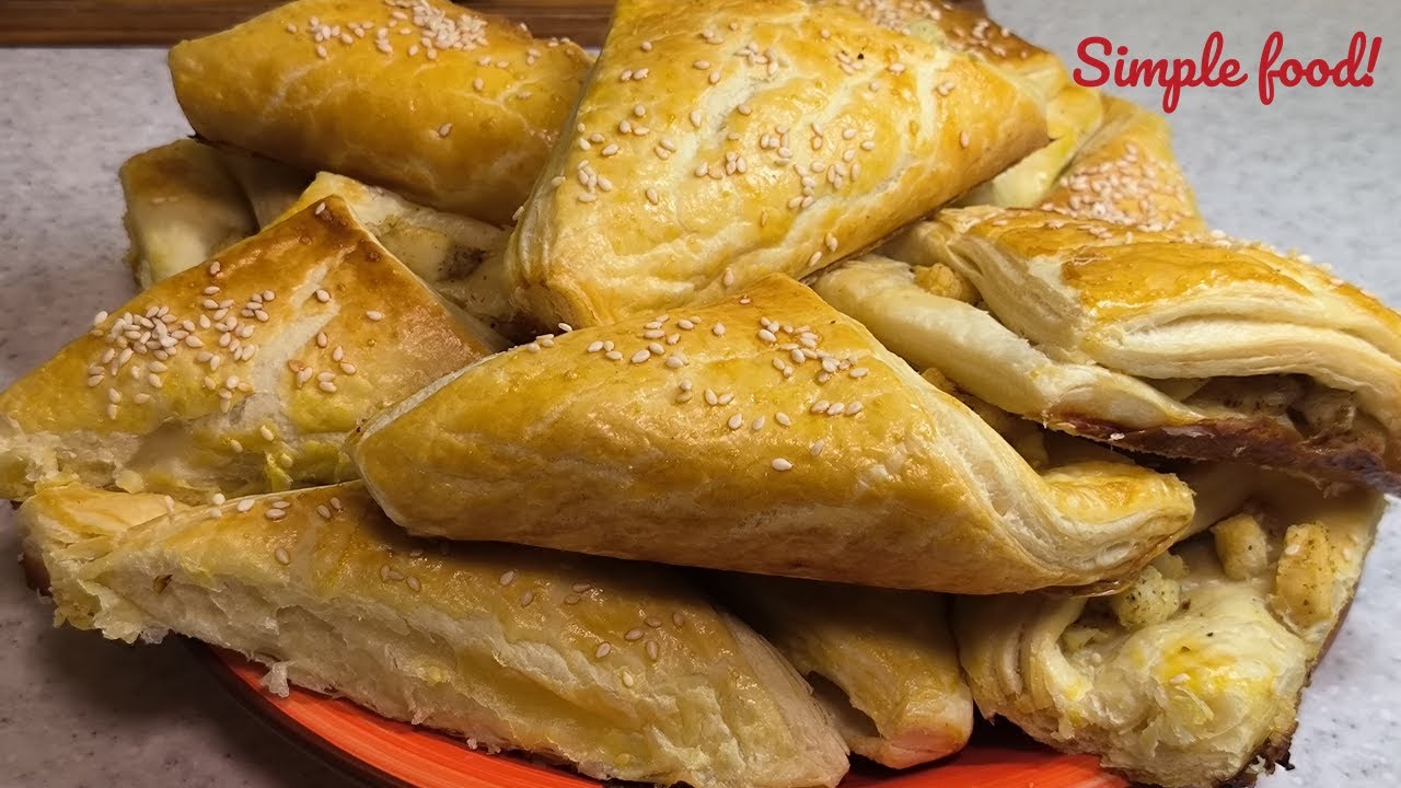 Crispy puff pastries with fish! Simple food! - YouTube