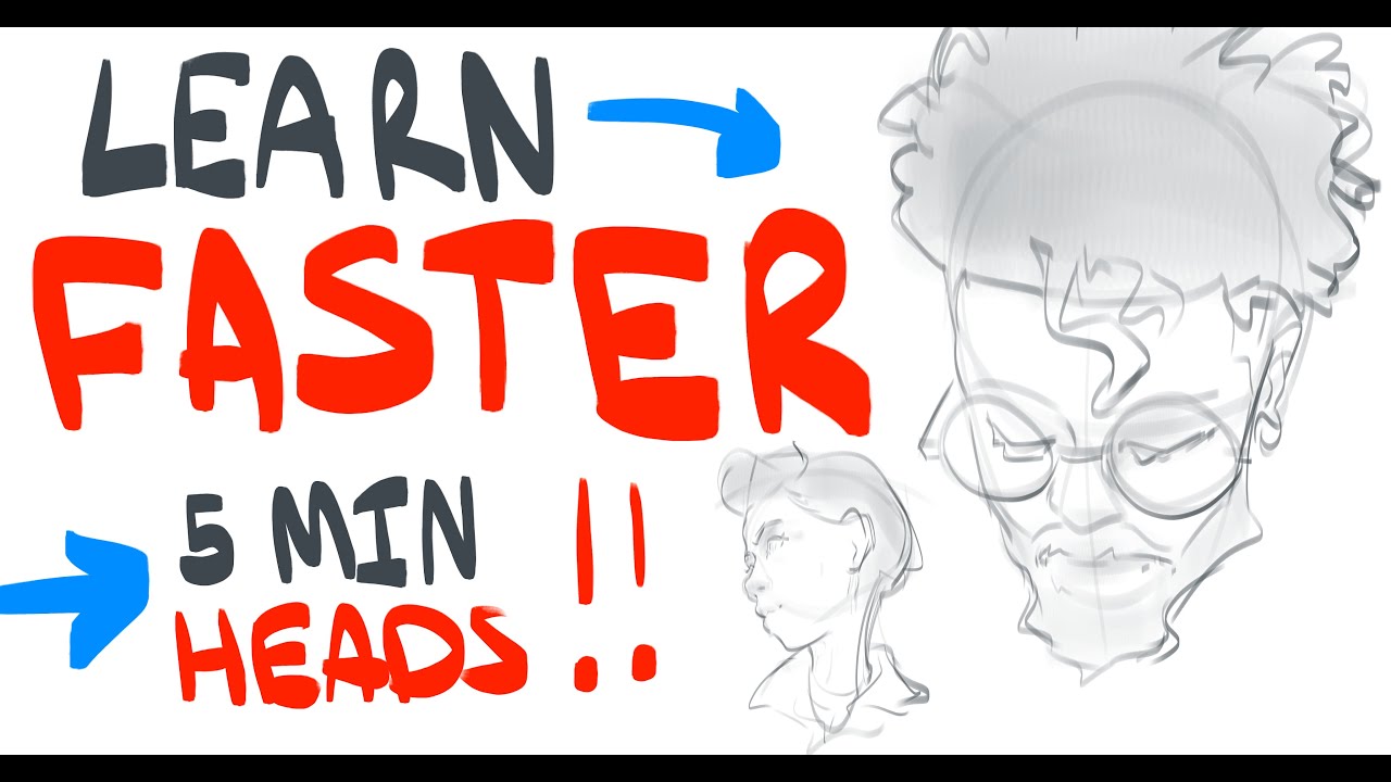 Improve Faster by Drawing Heads Faster! 5 minutes only! - YouTube