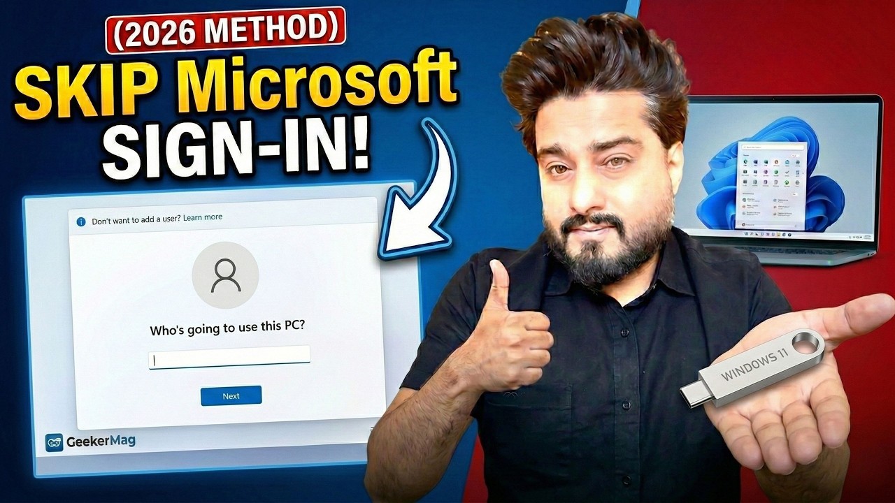 How to Skip Microsoft Sign In Windows 11 25H2 (Install Without ...