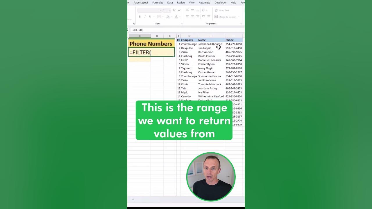 MS Excel LOOKUP Formula: Return Multiple Values - YouTube