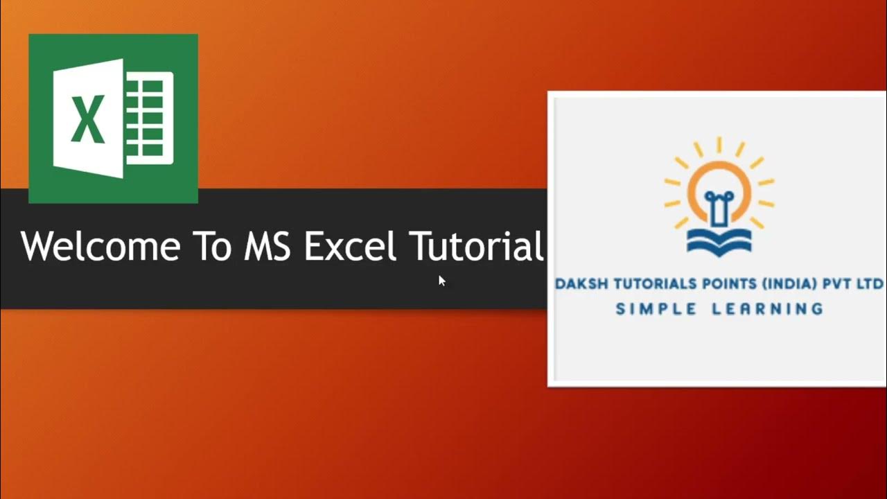 MS Excel - Introduction of Microsoft Excel | Chapter 1 - YouTube