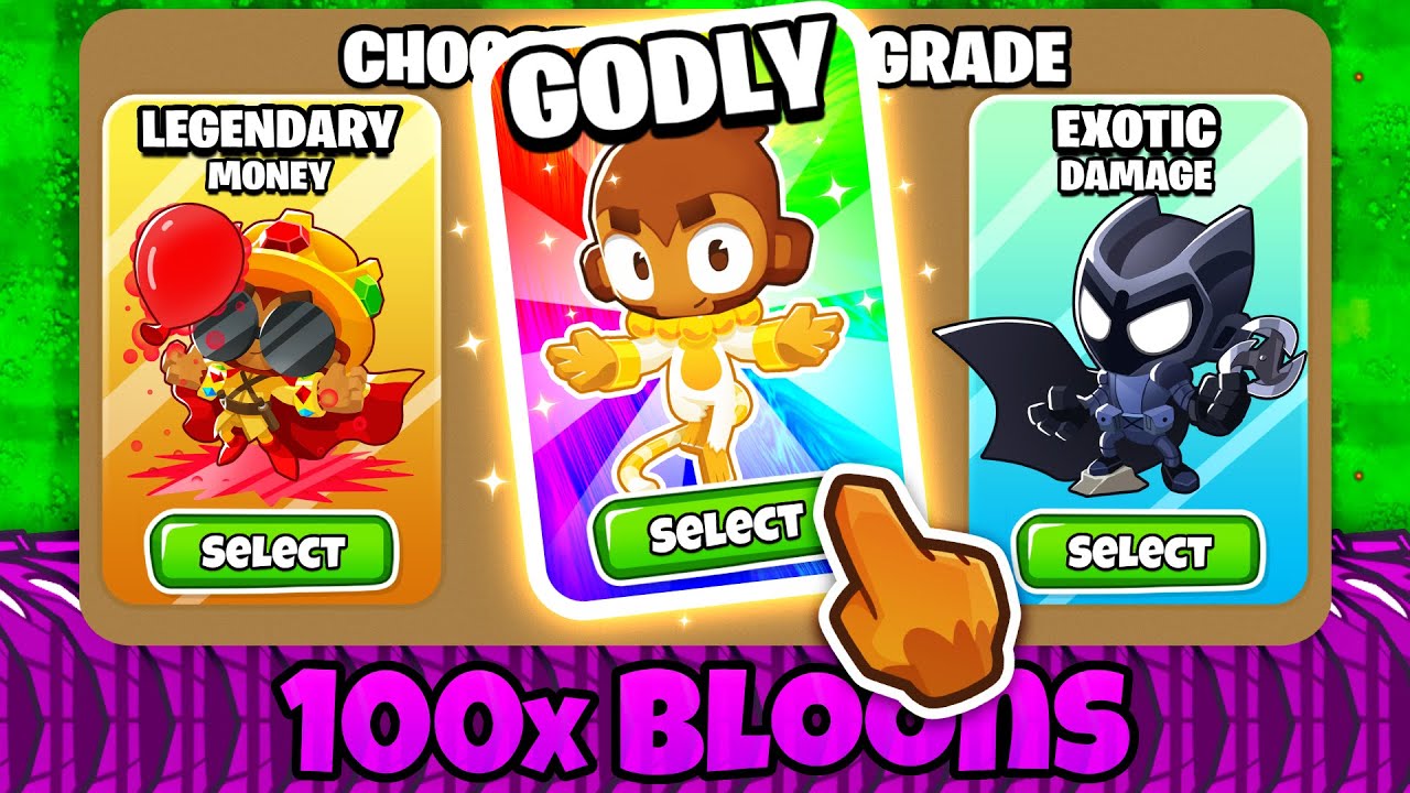 Choose Your Upgrade Tower vs 100X BLOONS - YouTube