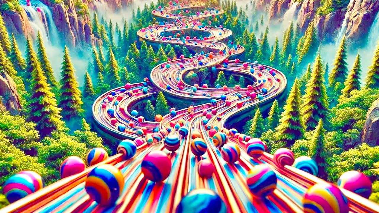 Marble Run The Serene Blueprint: Marble Tracks in Motion Race ASMR ...